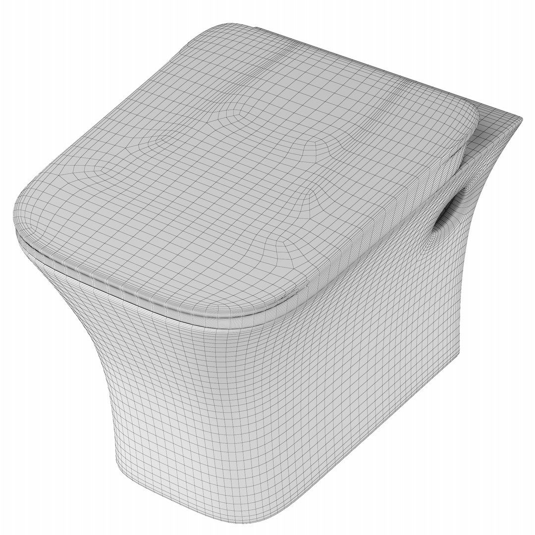 3D Wall Hung Water Closet Model - TurboSquid 1694522