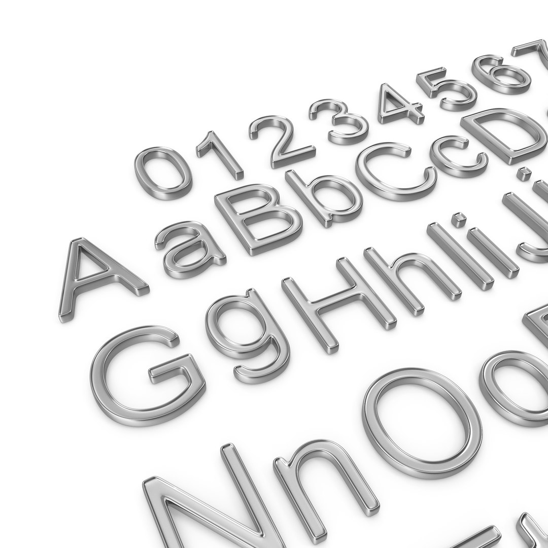 3D Alphabet Chrome 3 - TurboSquid 2135359