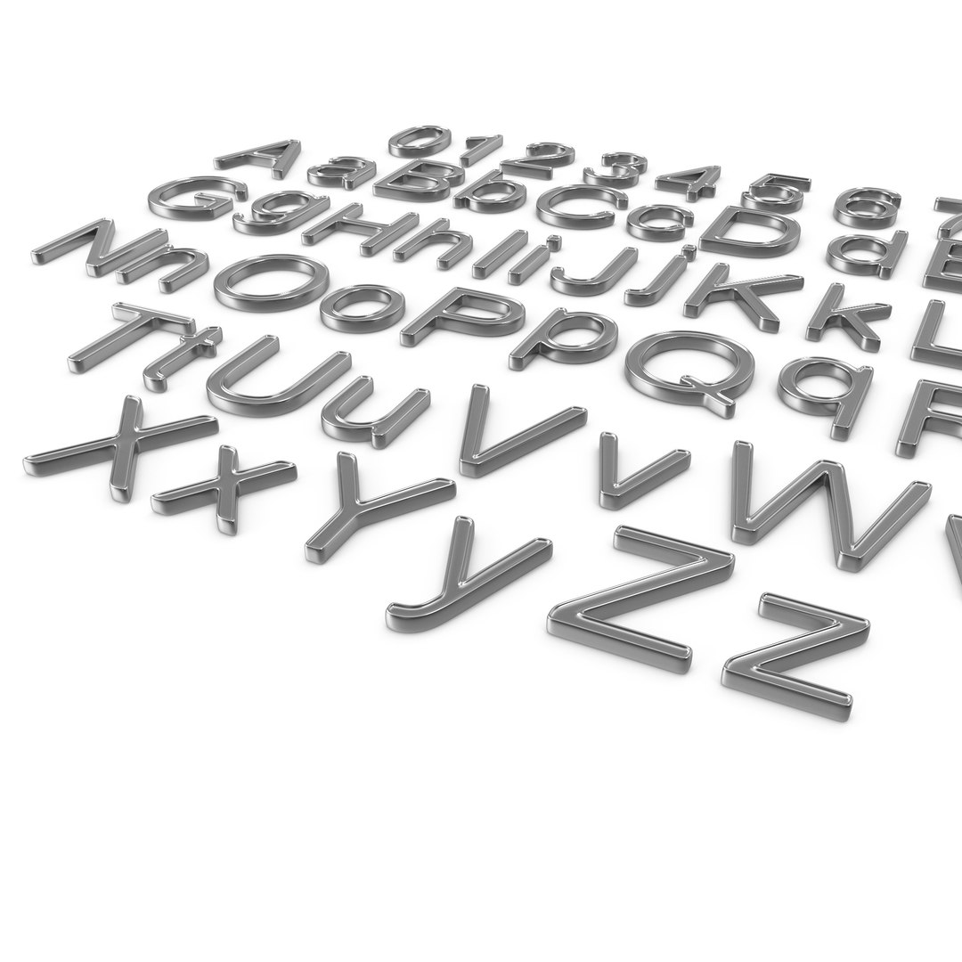 3D Alphabet Chrome 3 - TurboSquid 2135359