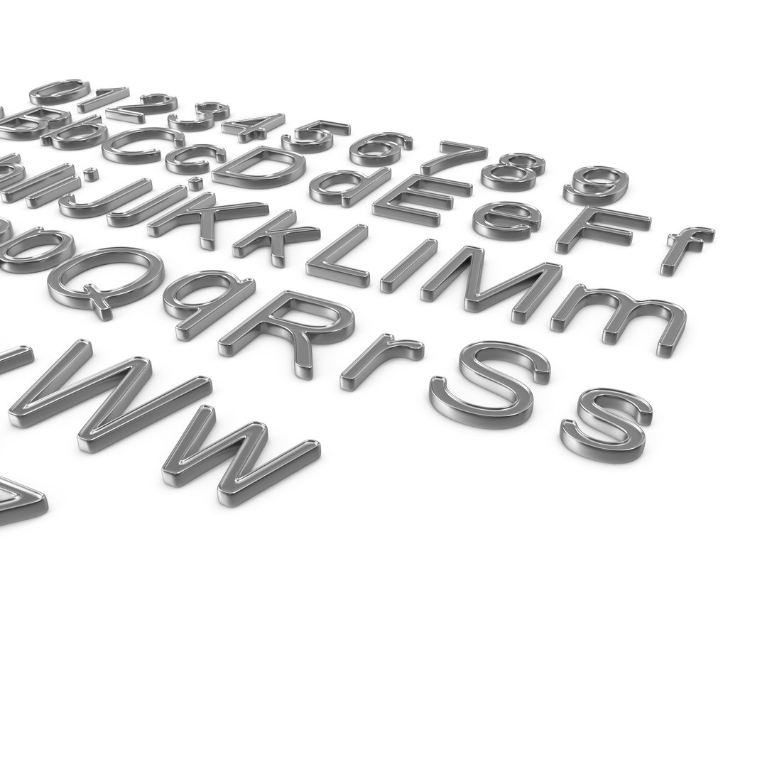 3D Alphabet Chrome 3 - TurboSquid 2135359