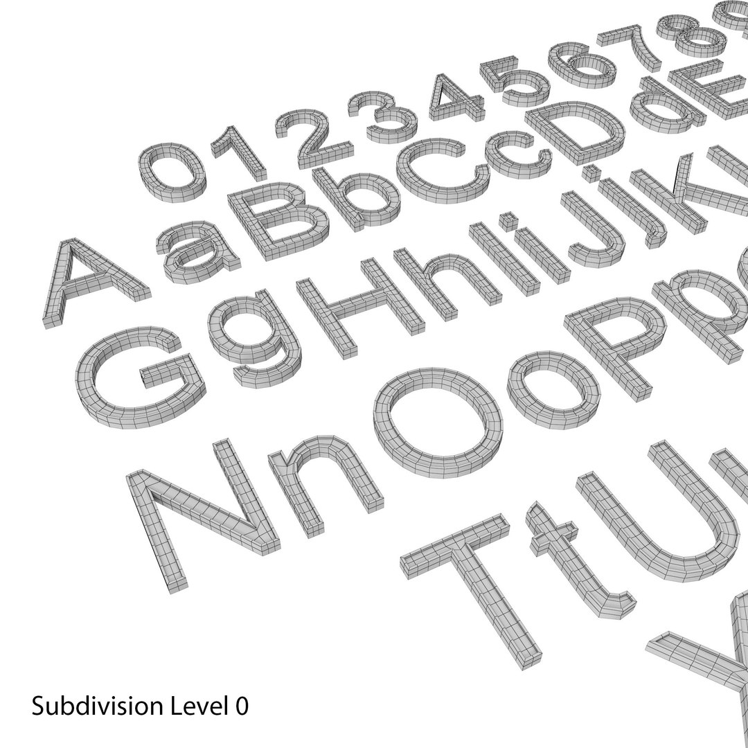 3D Alphabet Chrome 3 - TurboSquid 2135359