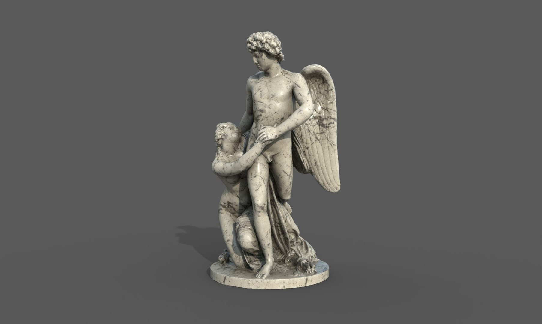 3D Amor and Psyche statue - TurboSquid 1825651