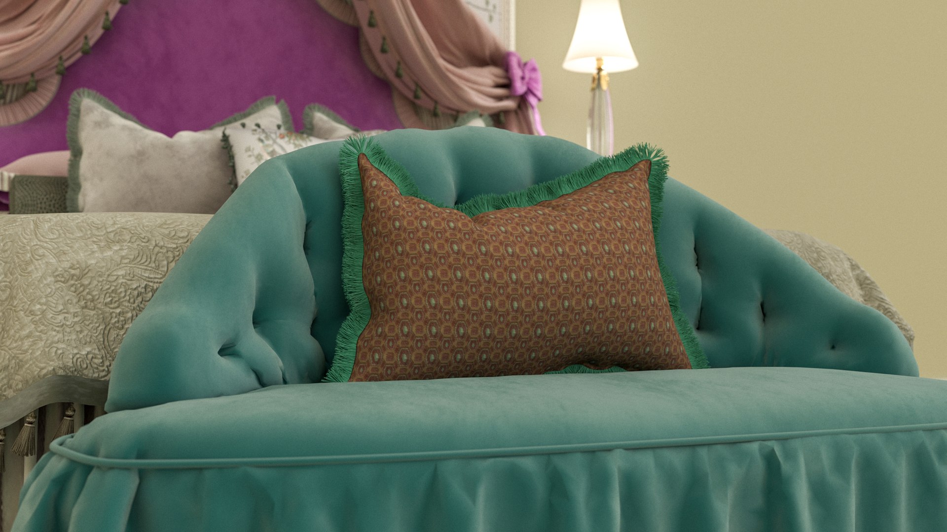 3D Princess Bedroom Set - TurboSquid 2192120