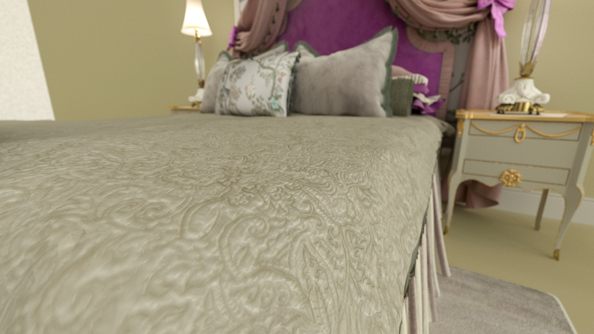 3D Princess Bedroom Set - TurboSquid 2192120