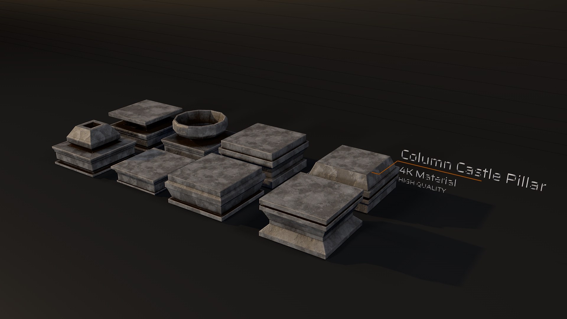 Column Castle Pillar 4K 3D - TurboSquid 2152096