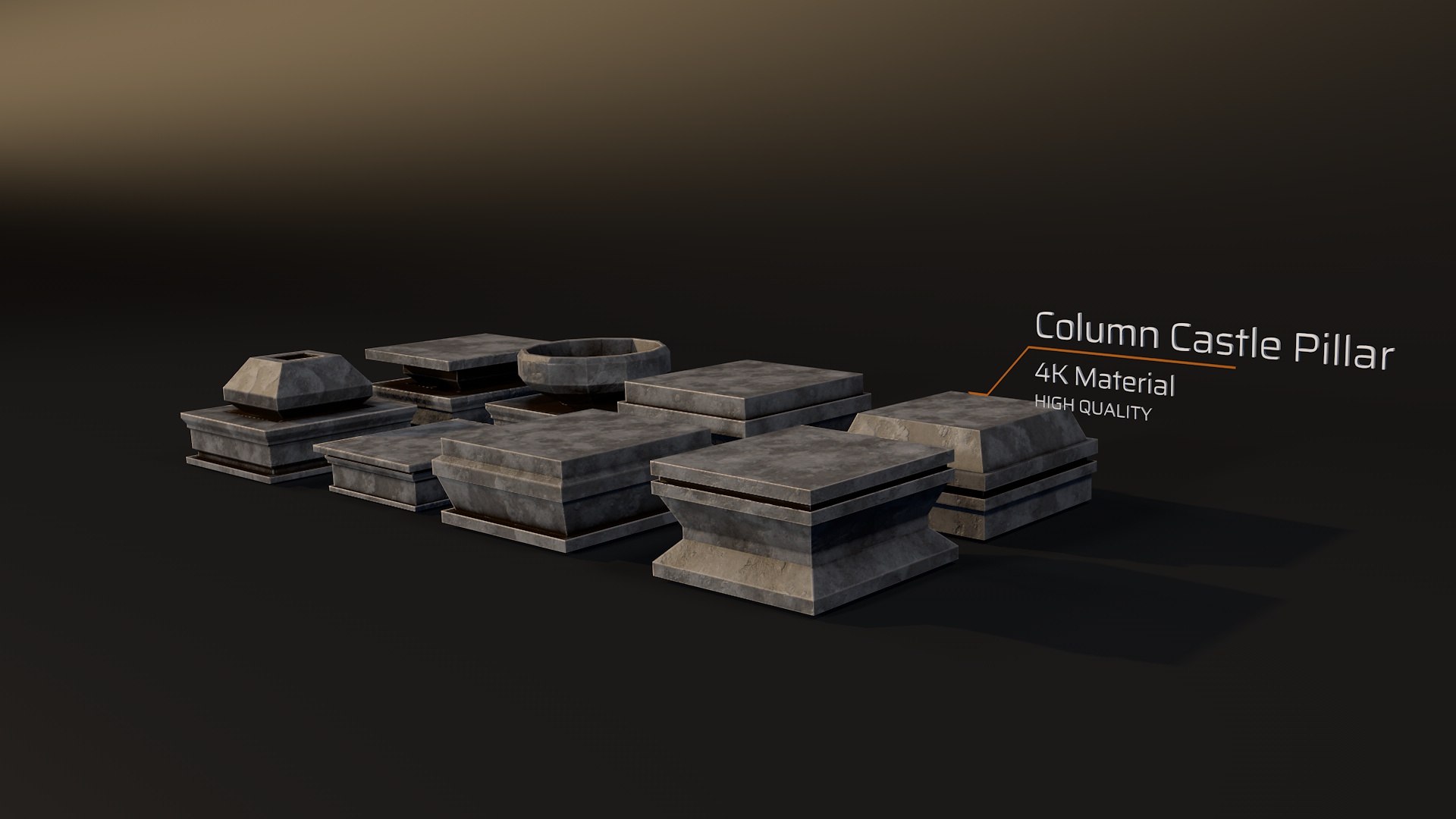 Column Castle Pillar 4K 3D - TurboSquid 2152096