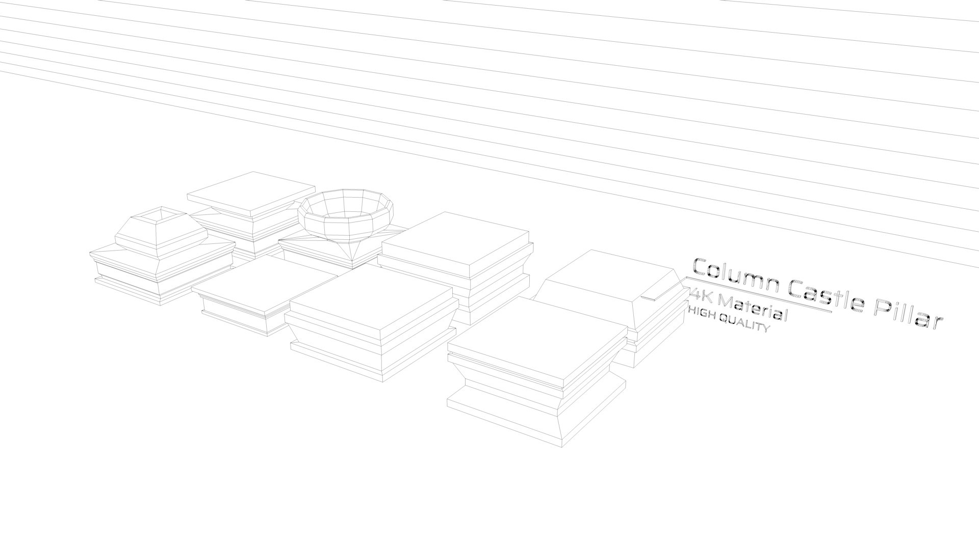 Column Castle Pillar 4K 3D - TurboSquid 2152096