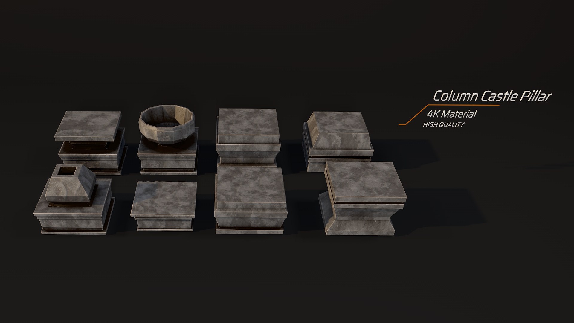 Column Castle Pillar 4K 3D - TurboSquid 2152096