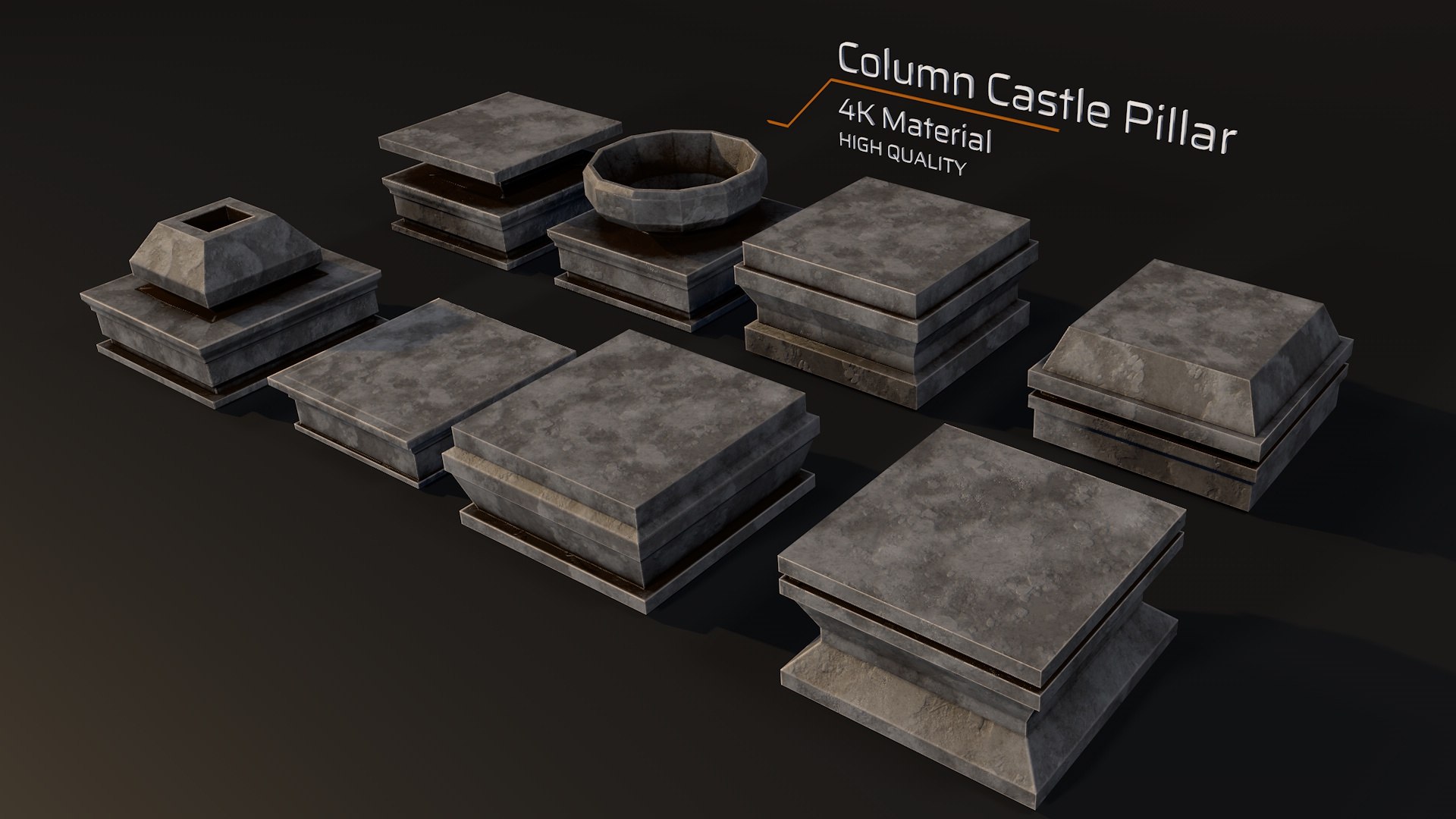 Column Castle Pillar 4K 3D - TurboSquid 2152096