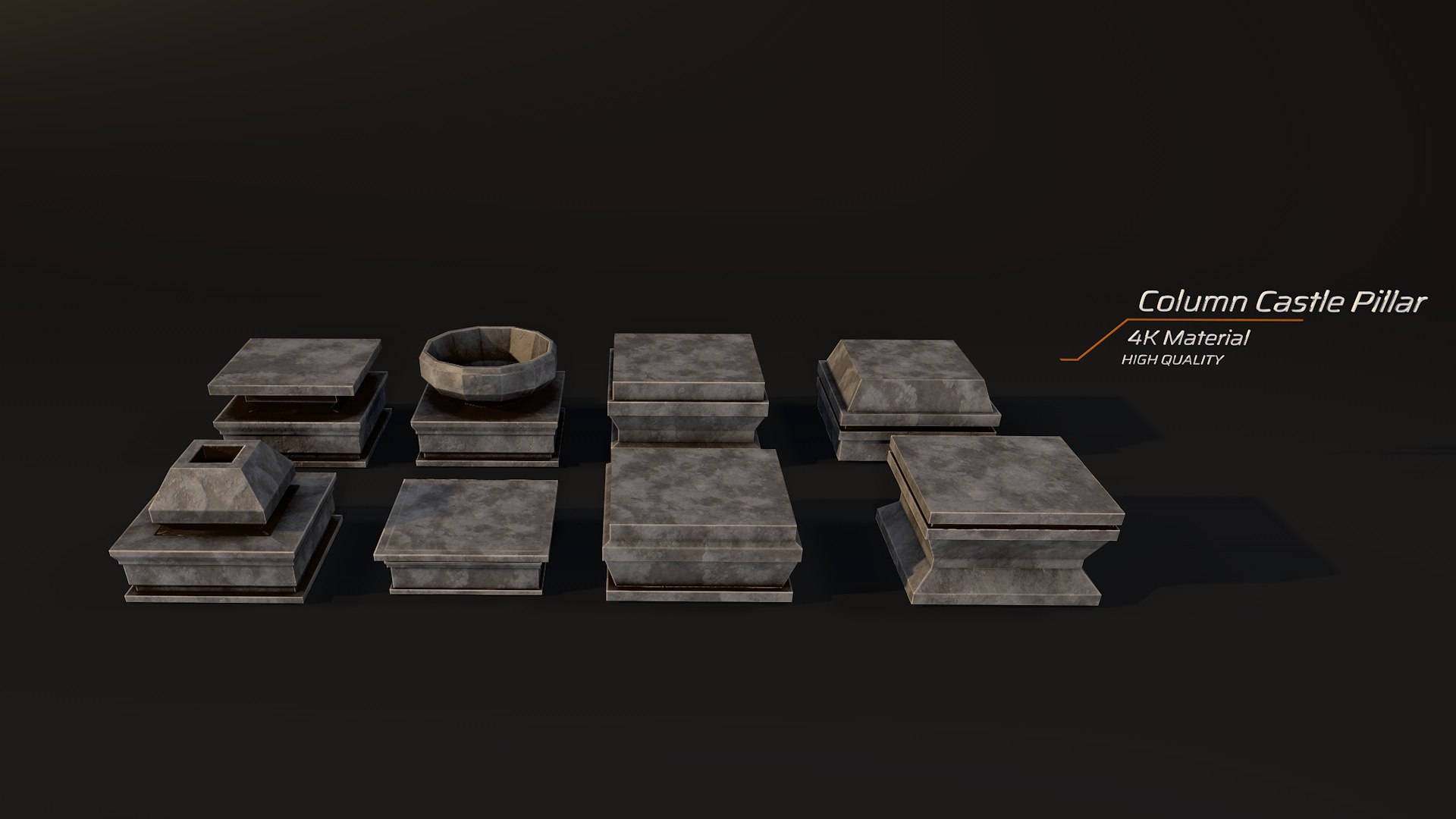 Column Castle Pillar 4K 3D - TurboSquid 2152096