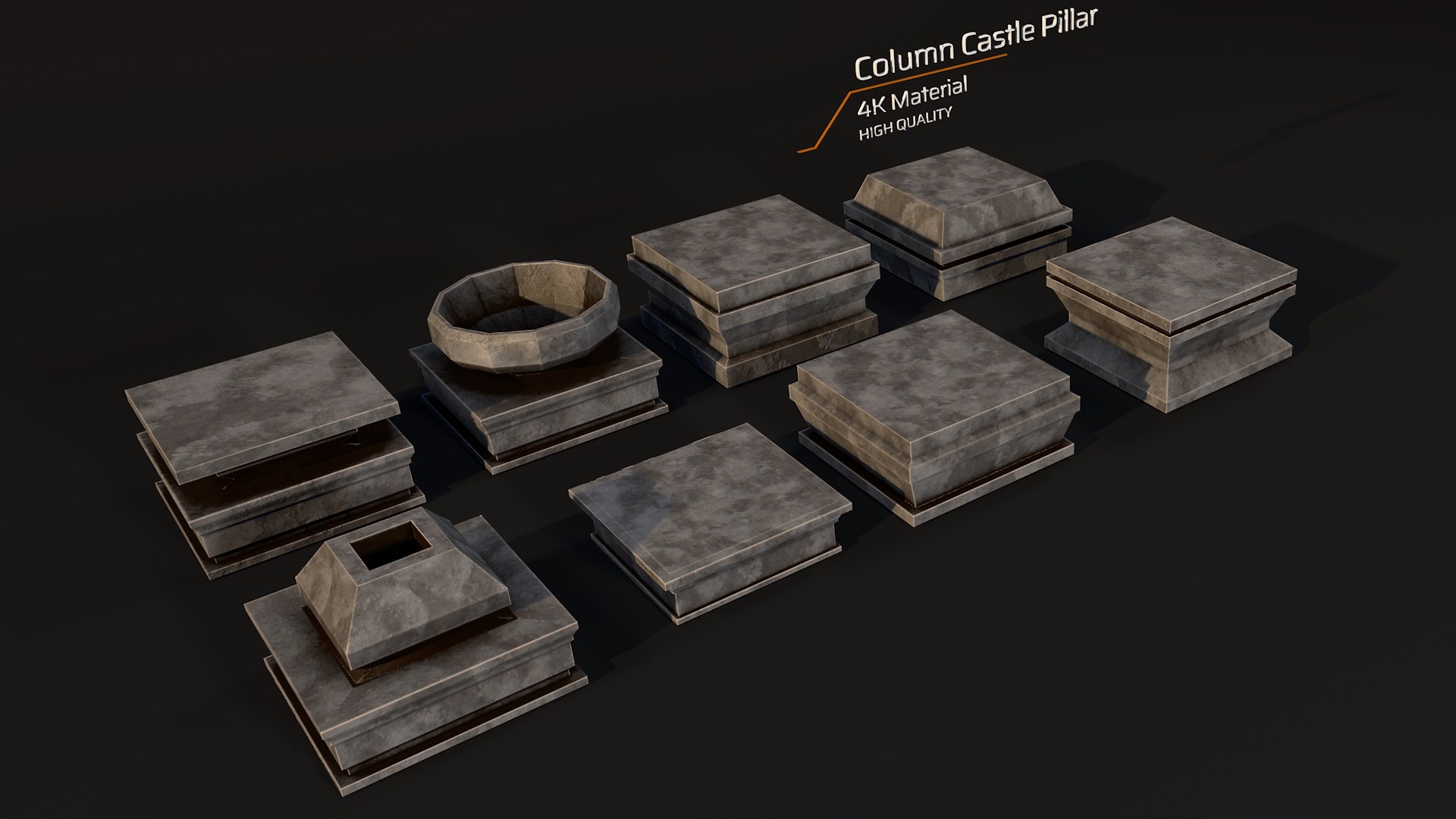 Column Castle Pillar 4K 3D - TurboSquid 2152096