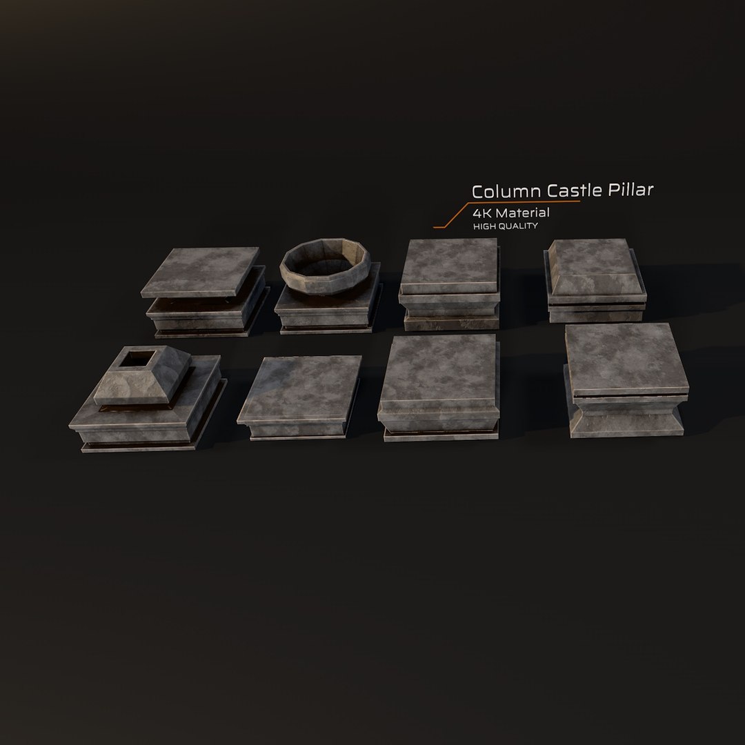 Column Castle Pillar 4K 3D - TurboSquid 2152096
