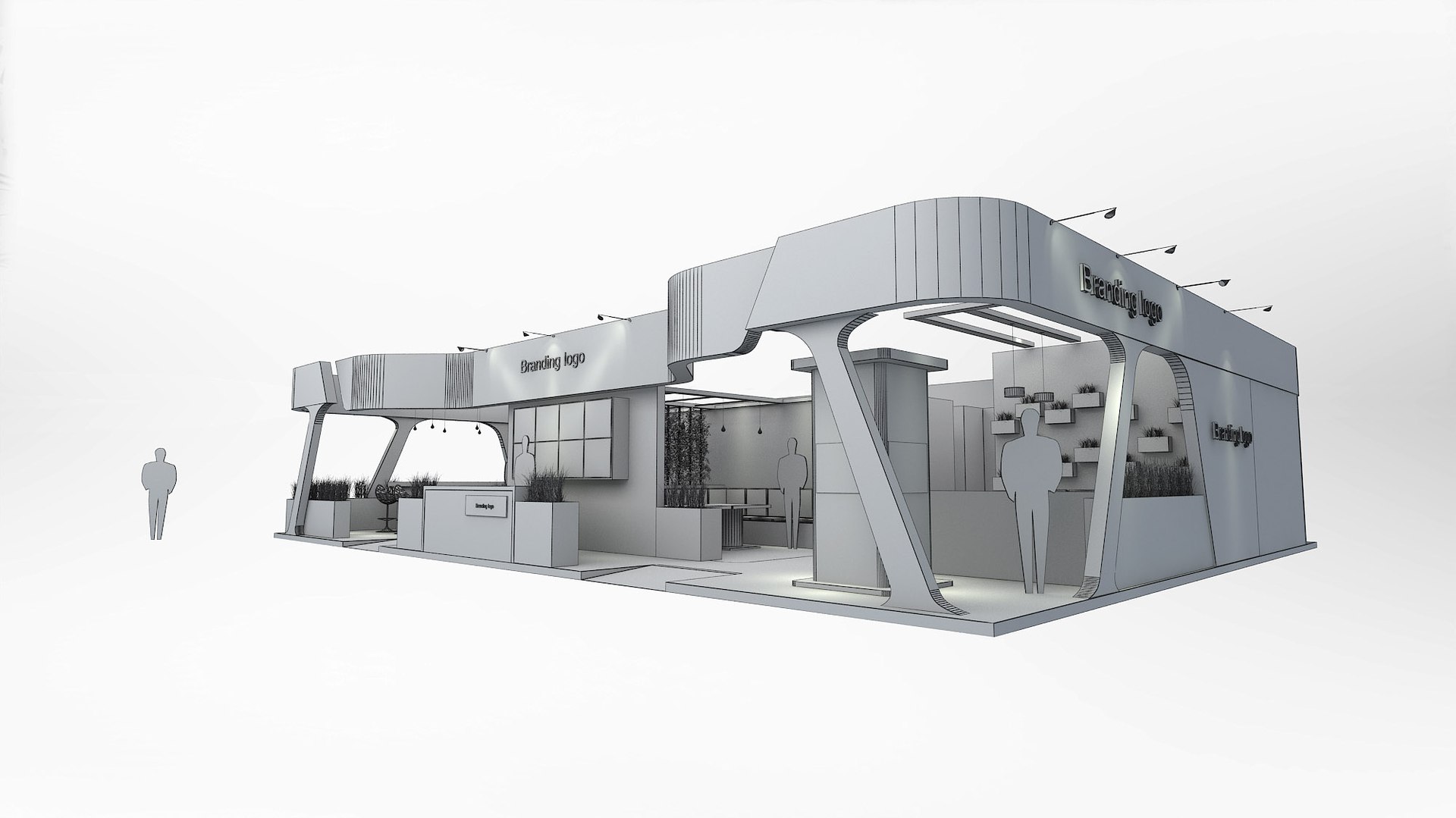 3D Custom booth Pavilion version 1 - TurboSquid 1831927