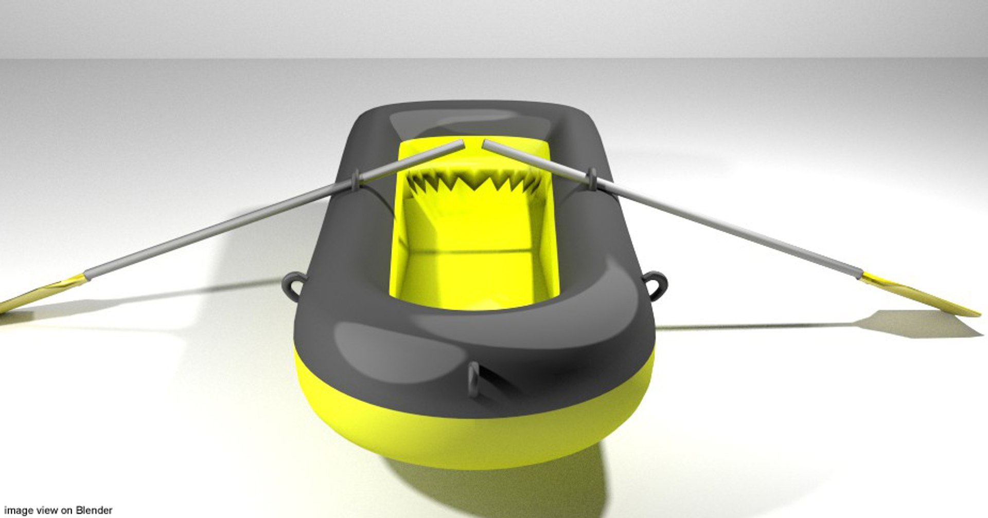 3d Model Boat Inflatable Row