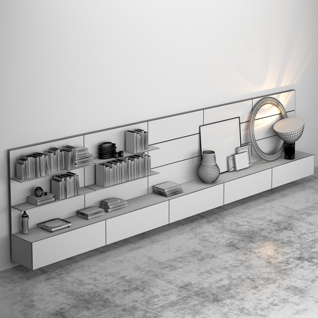 3D Shelf Decor - TurboSquid 1158632