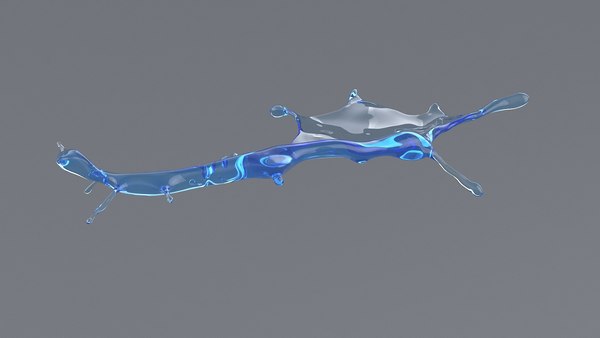 Splash Flat 02 3D model - TurboSquid 1718084