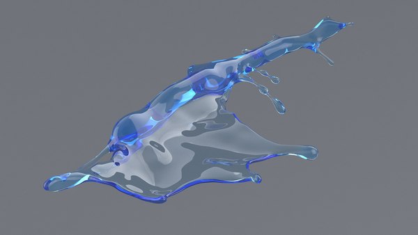 Splash Flat 02 3D model - TurboSquid 1718084