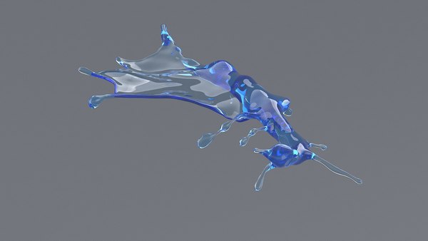 Splash Flat 02 3D model - TurboSquid 1718084
