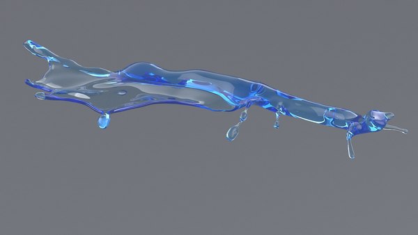 Splash Flat 02 3D model - TurboSquid 1718084