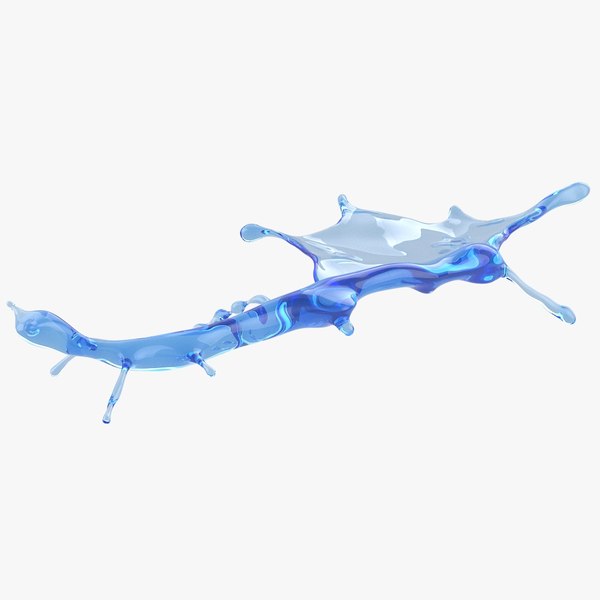 Splash Flat 02 3D model - TurboSquid 1718084