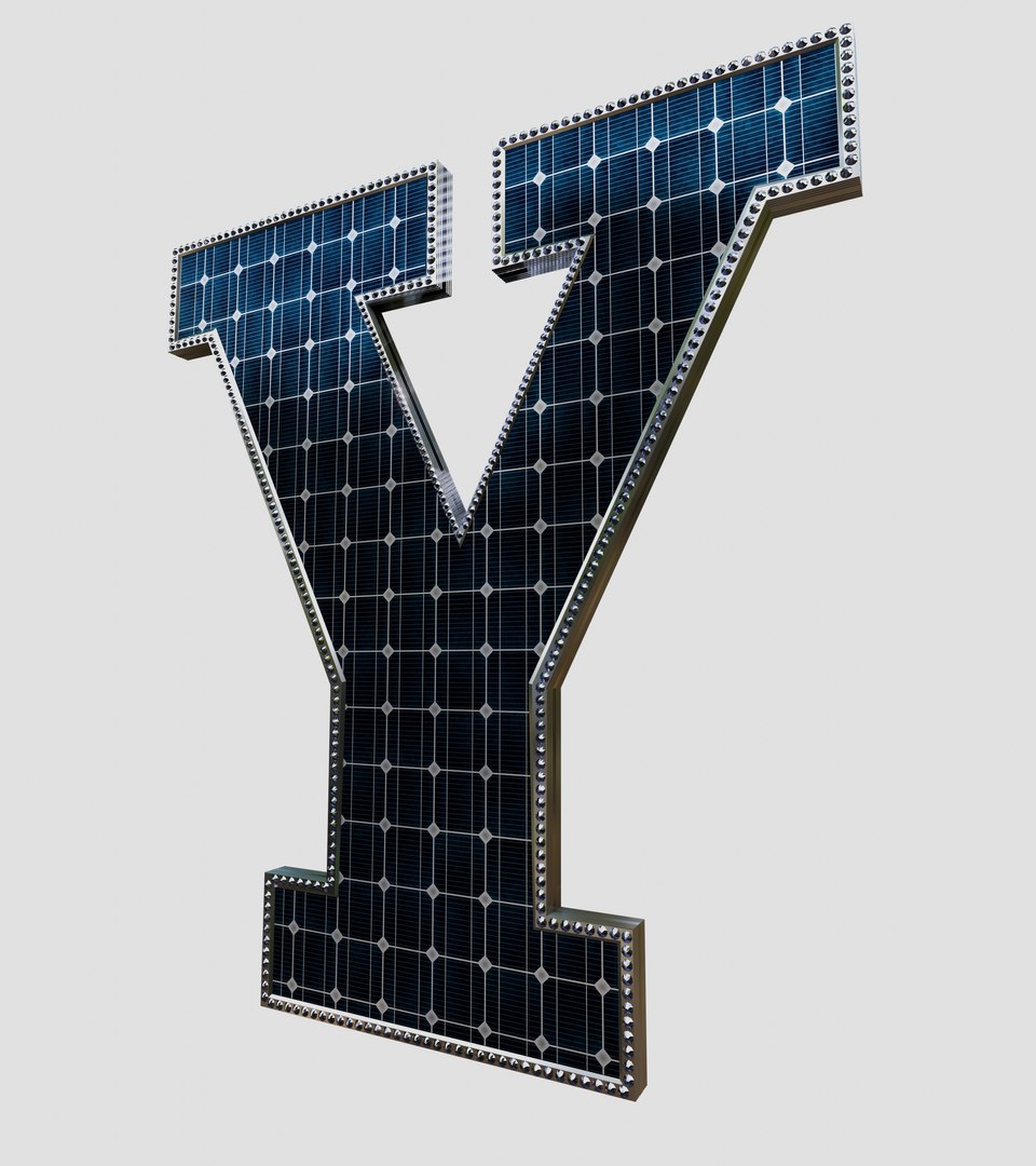 Solar Panel Letter - Y 3D Model - TurboSquid 2242433