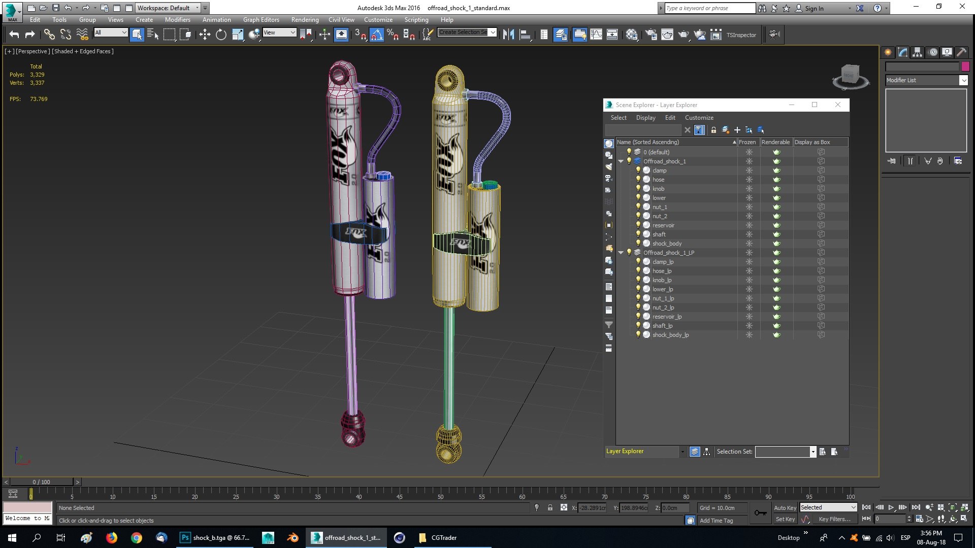 3D Shock Suspension - TurboSquid 1225378
