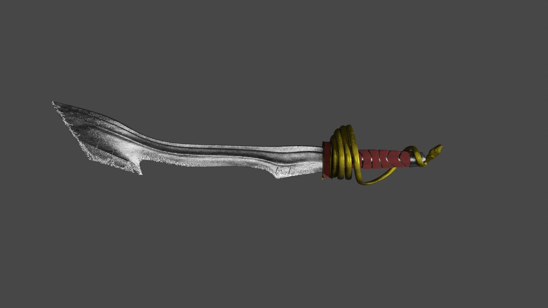 Cutlass Sword With Golden Snake Handle 3D Model - TurboSquid 2016820