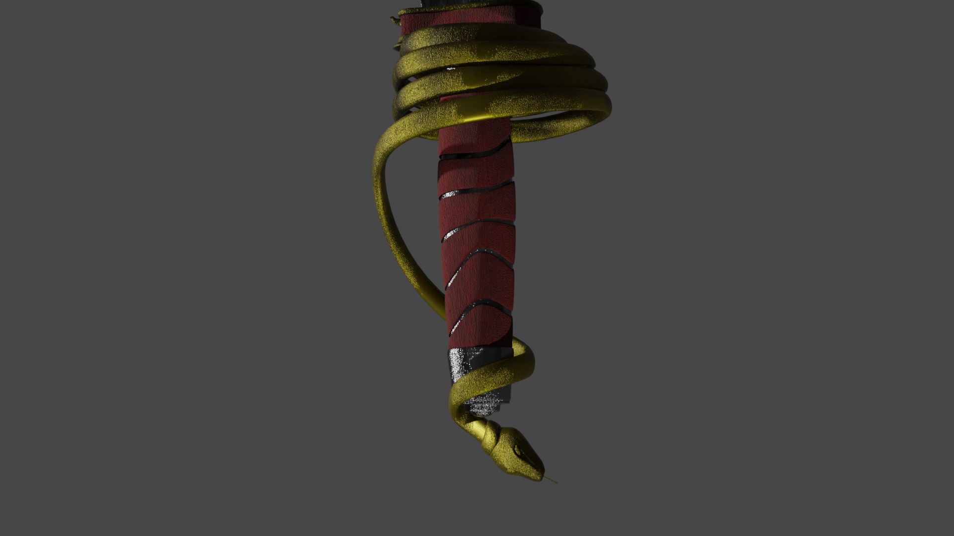 Cutlass Sword With Golden Snake Handle 3D Model - TurboSquid 2016820