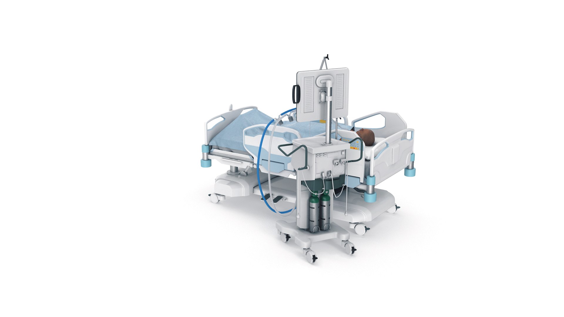 Patient On Ventilator 3D - TurboSquid 2114459