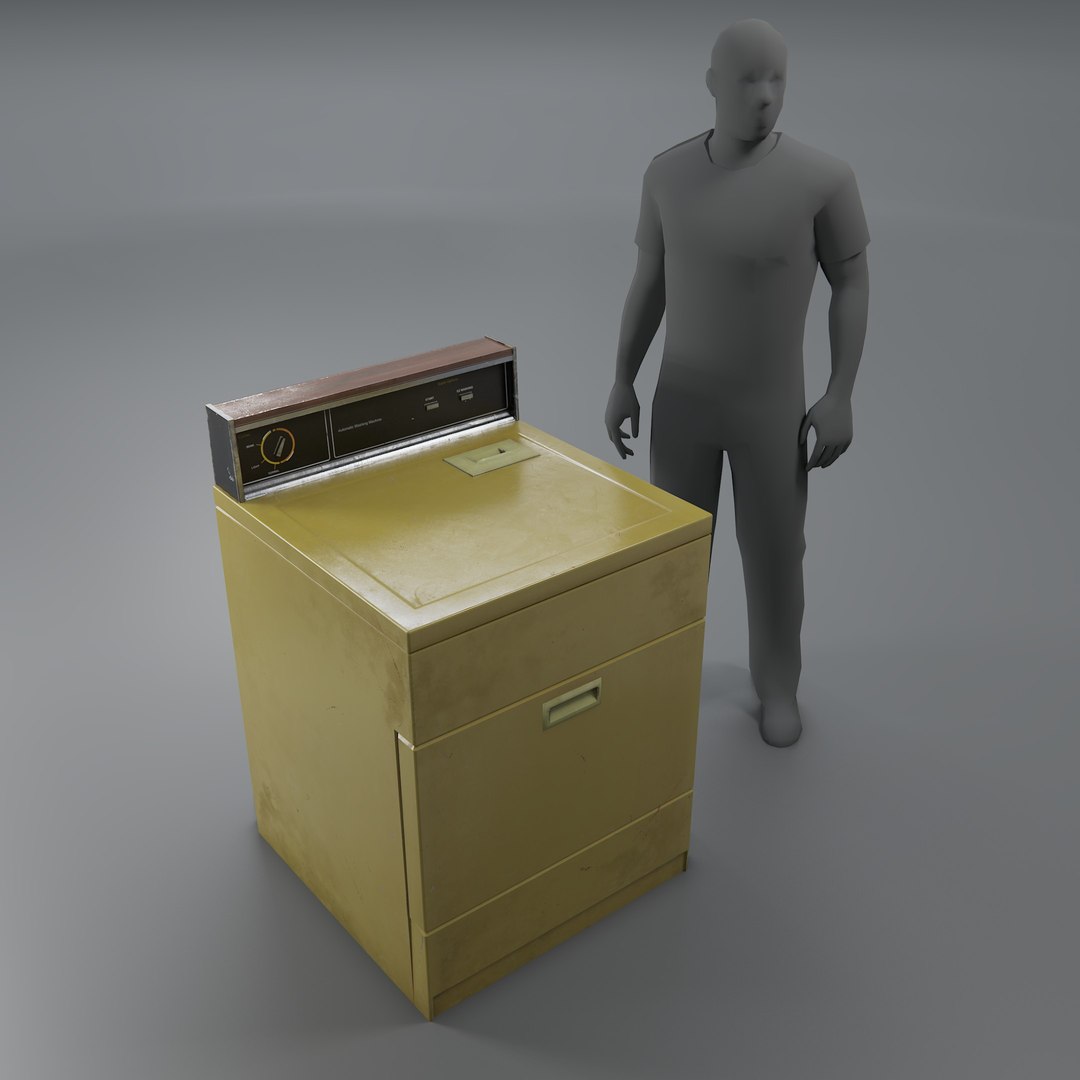 Vintage Dryer Machine Model - TurboSquid 1739554