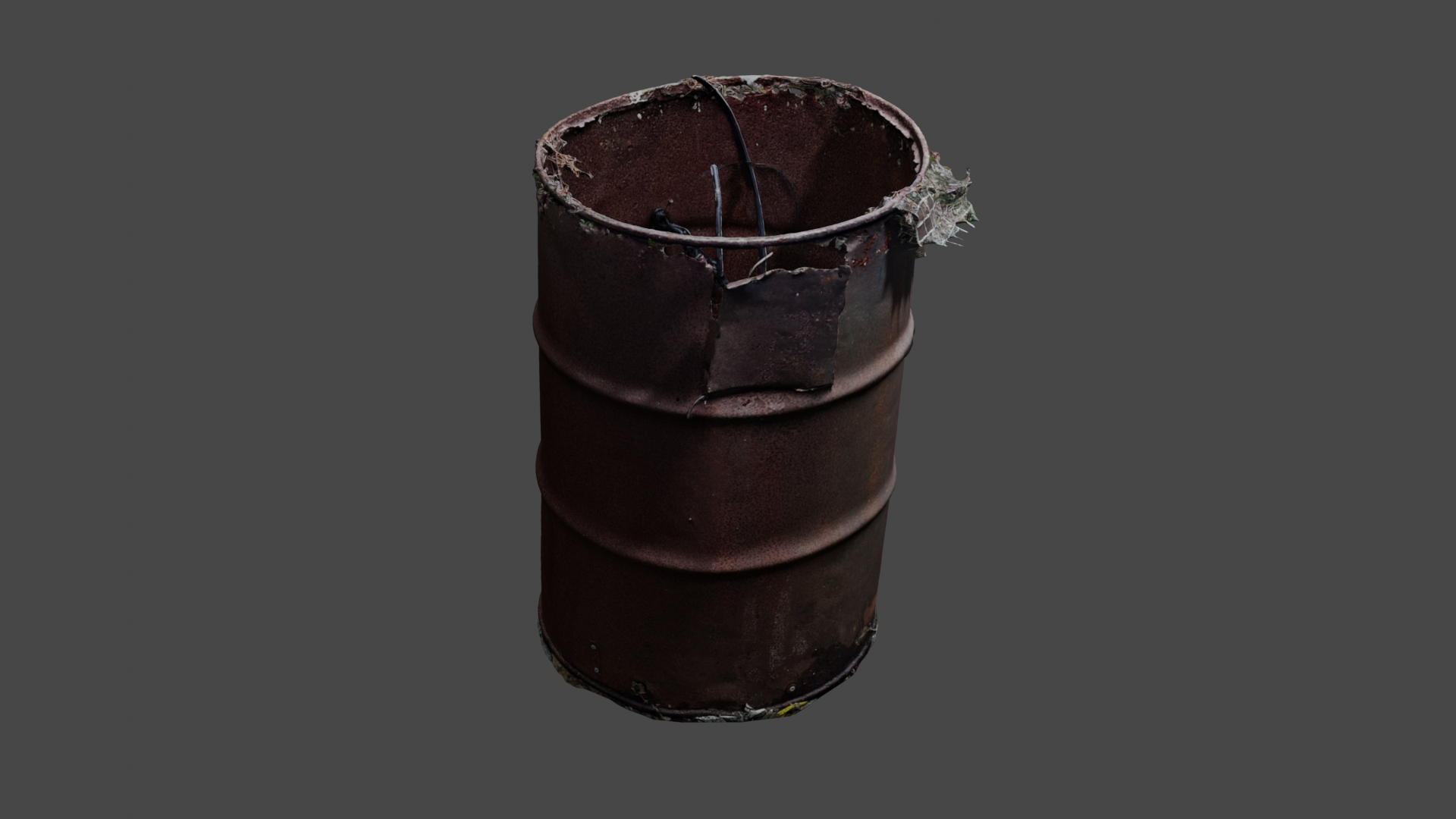3D Model Low Poli Rusty Trash Can - TurboSquid 2132786
