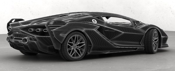 3D модель Универсальный суперкар 2022 года с салоном - TurboSquid 1807834