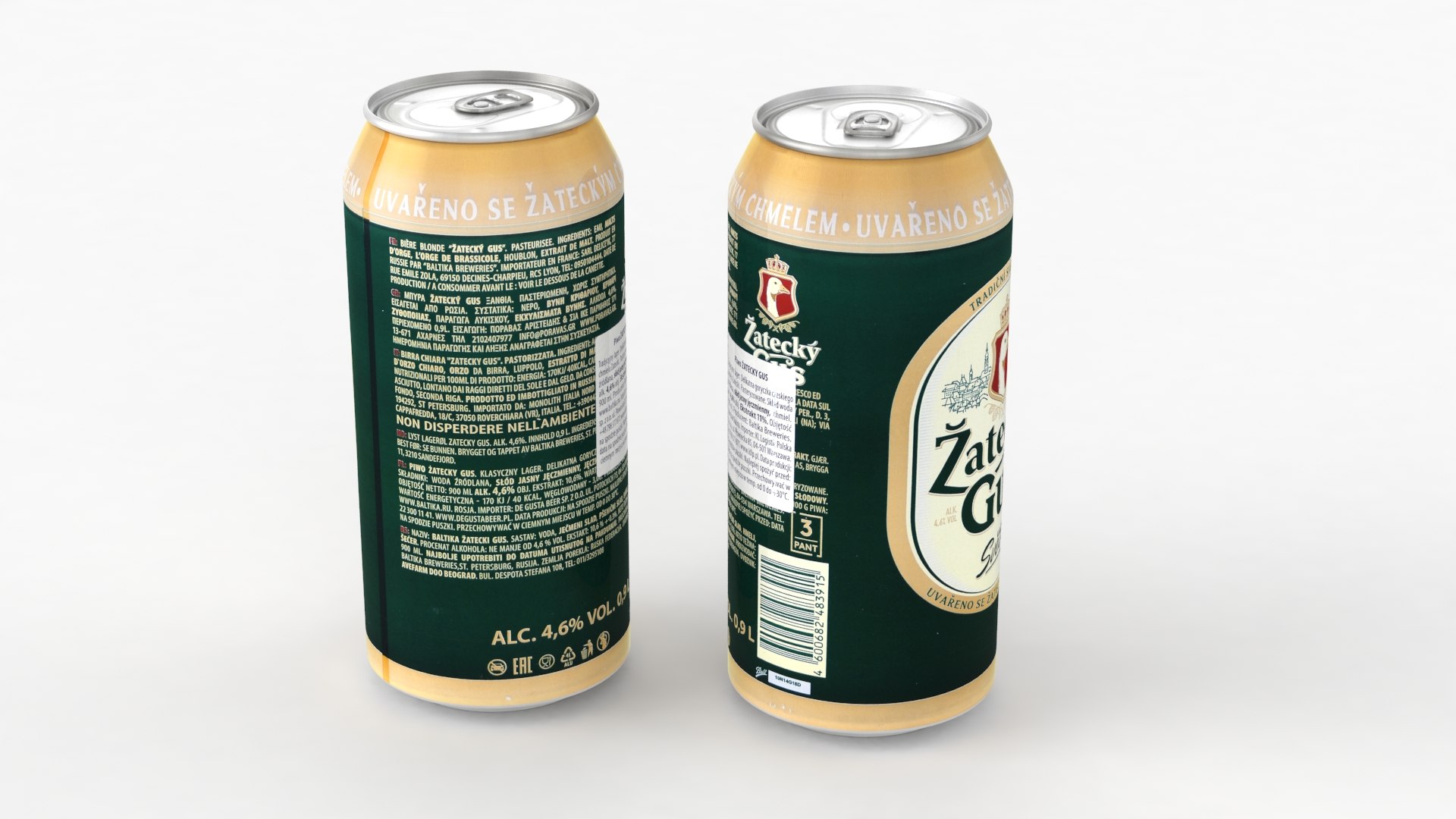 Beer Can Zatecky Gus Svetly 900ml 2022 3D model - TurboSquid 1844189
