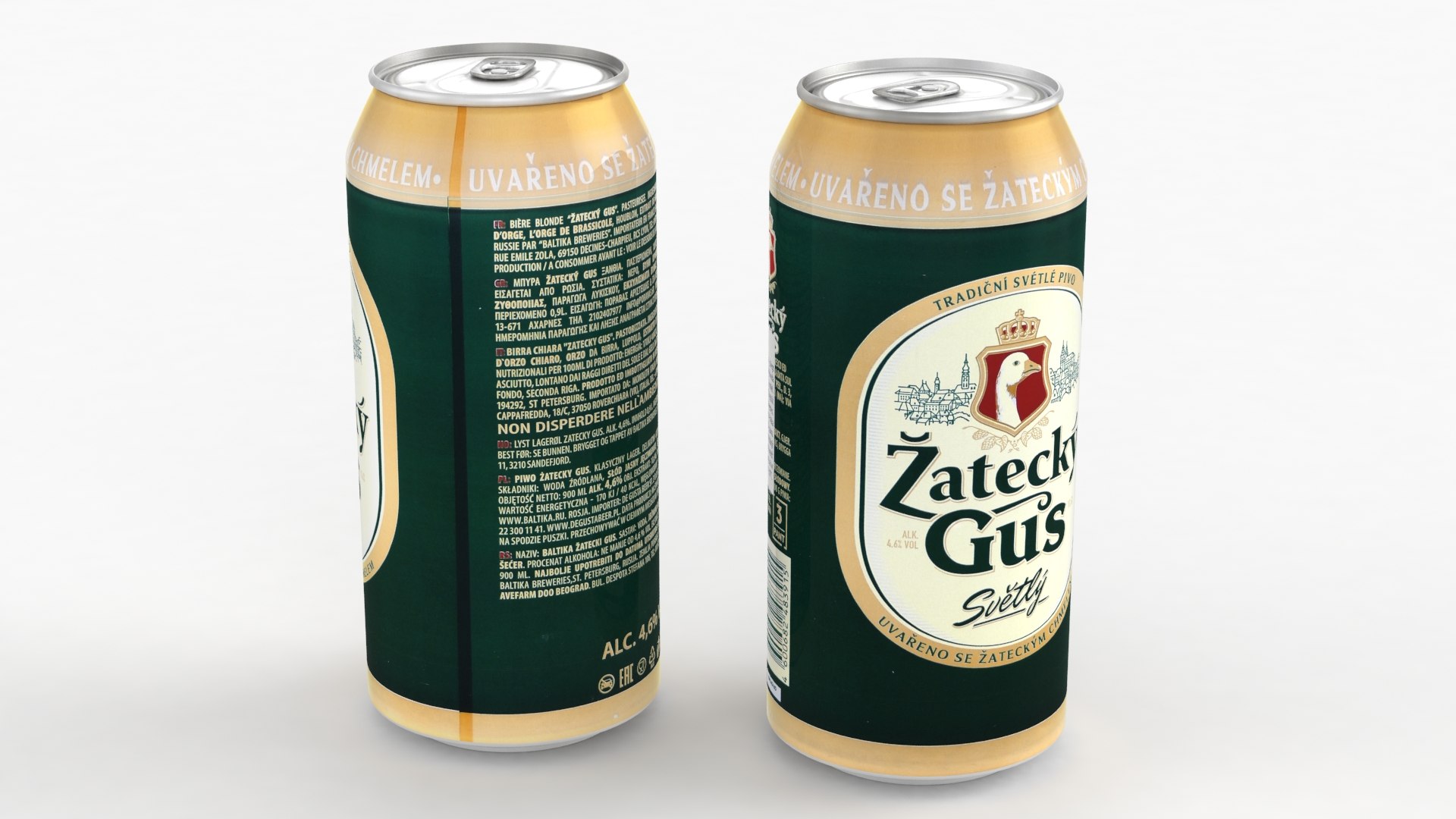 Beer Can Zatecky Gus Svetly 900ml 2022 3D model - TurboSquid 1844189