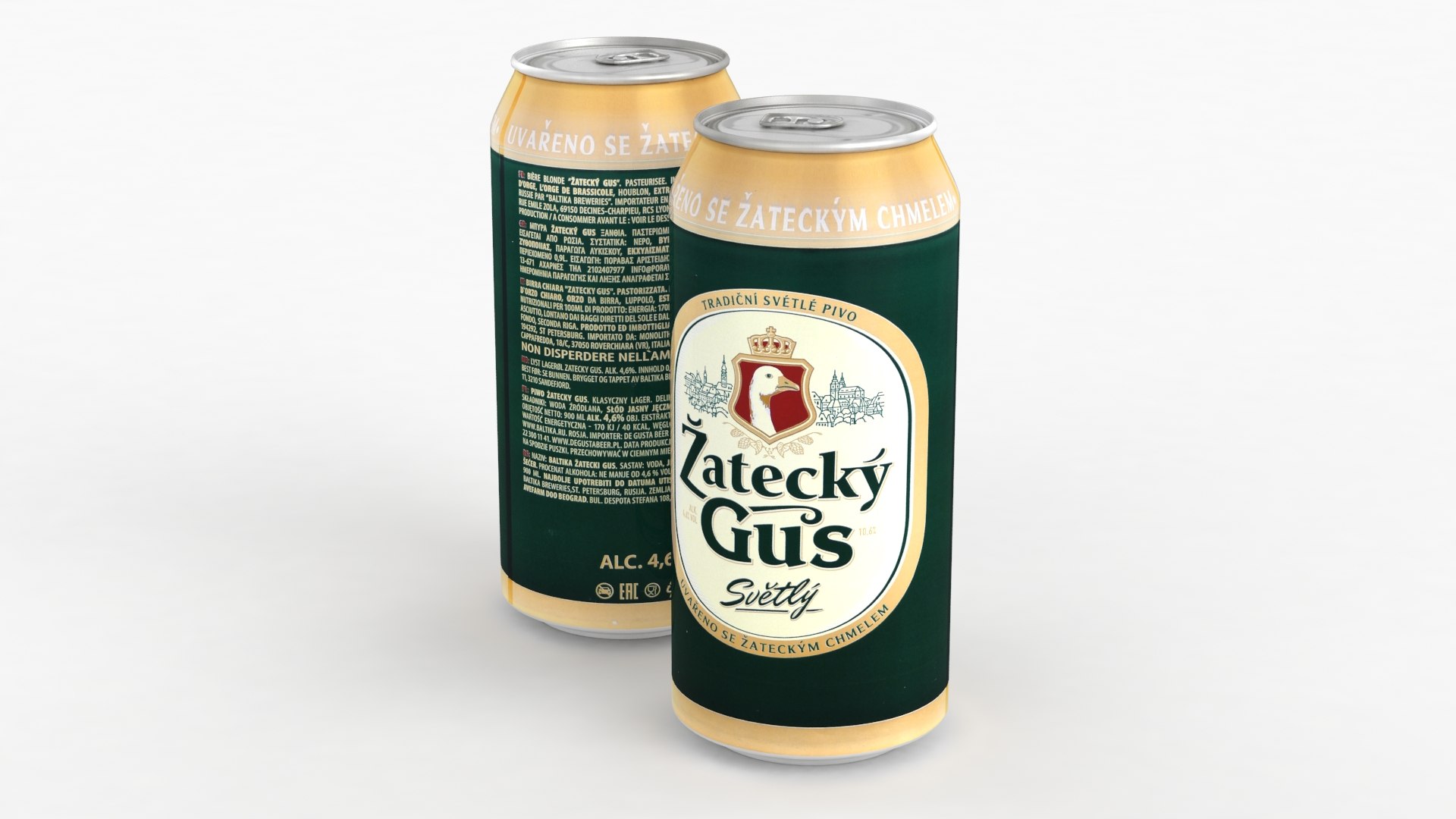 Beer Can Zatecky Gus Svetly 900ml 2022 3D model - TurboSquid 1844189
