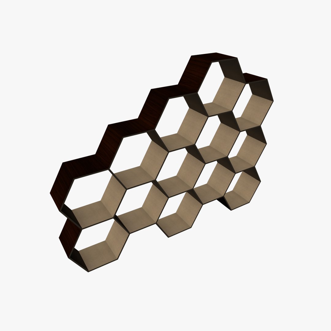 3d Model Hexagonal Shelving Shelfs