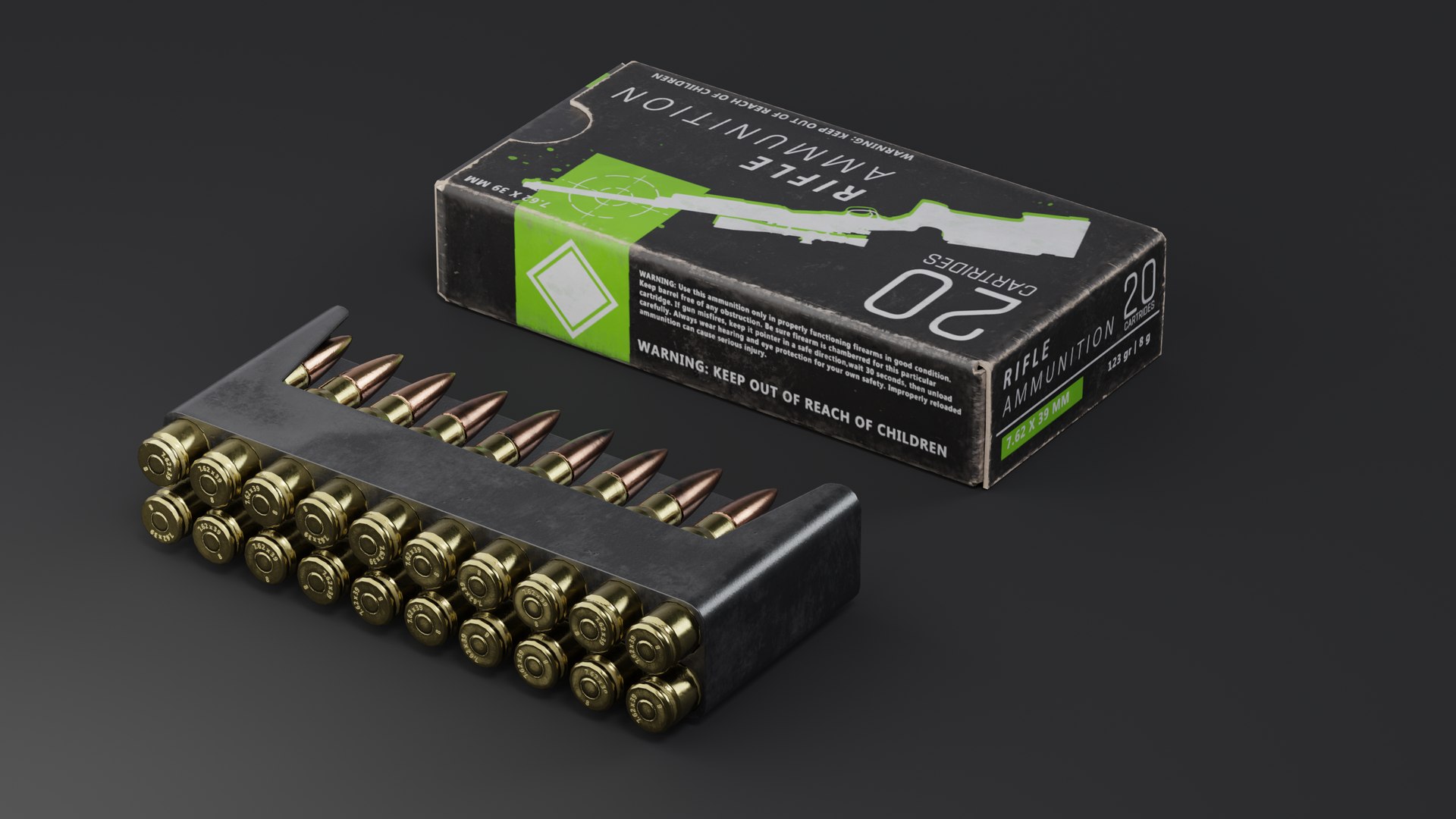 Rifle Ammo Pack 3D Model - TurboSquid 2081779