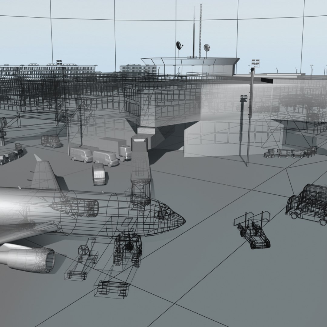 Airport Terminal Air 3d Model