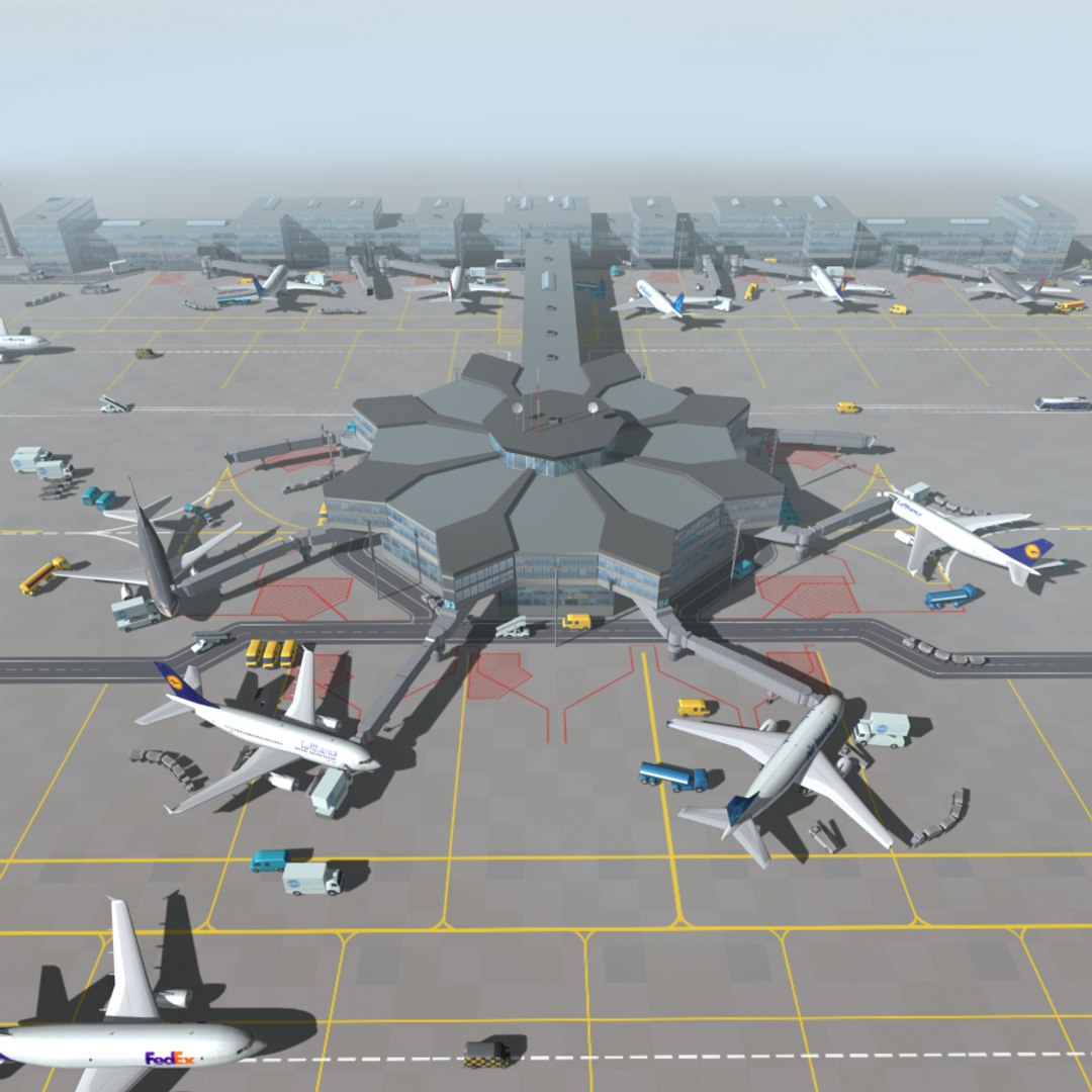 Airport Terminal Air 3d Model