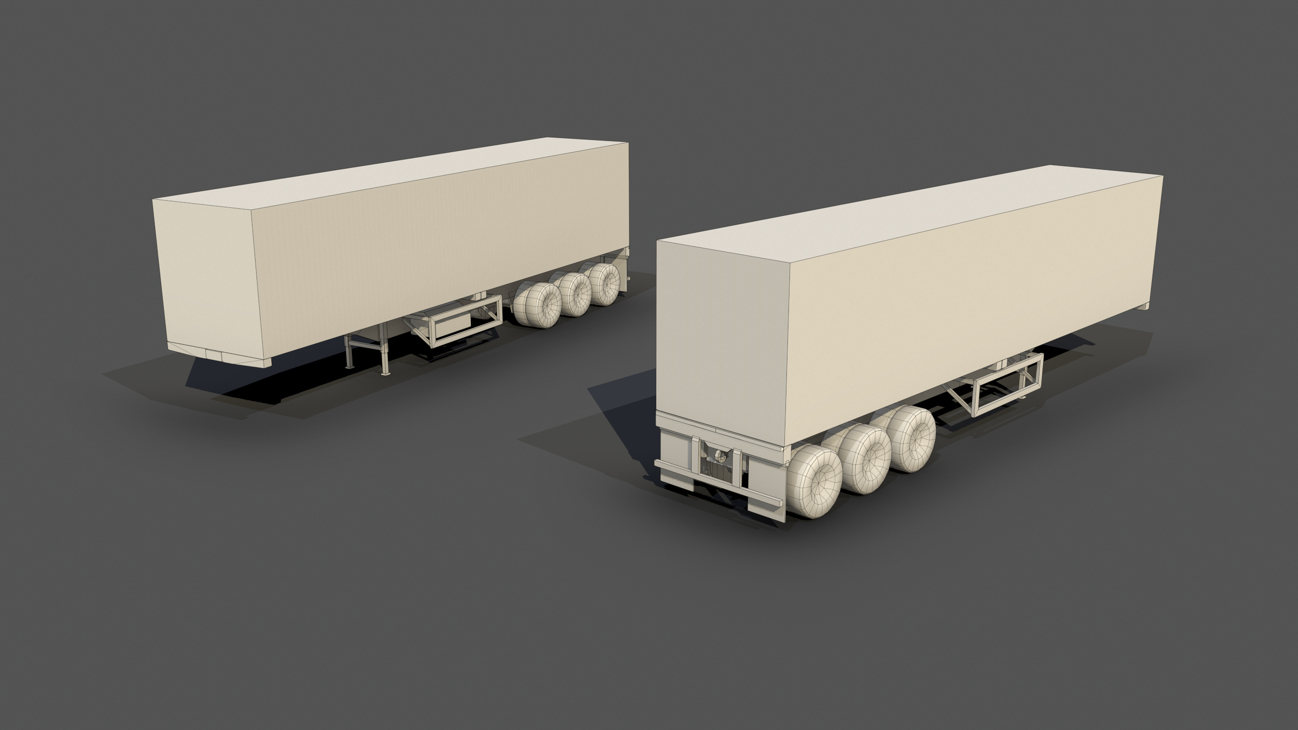 Container 40ft chassis trailer 3D model - TurboSquid 1502730