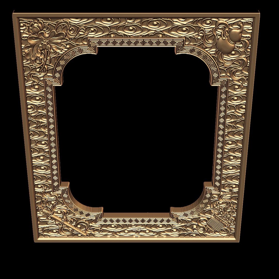 mirror frame stl cnc 3d 3ds