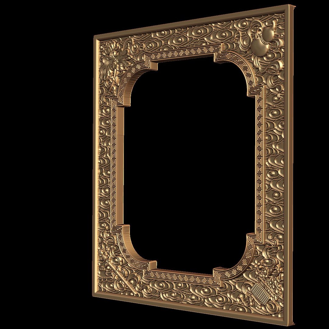 mirror frame stl cnc 3d 3ds