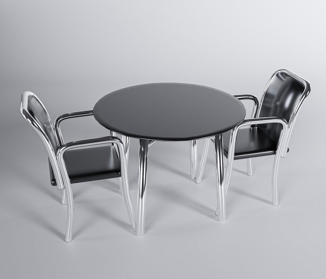 3D Metal Table Set Model - TurboSquid 2097286