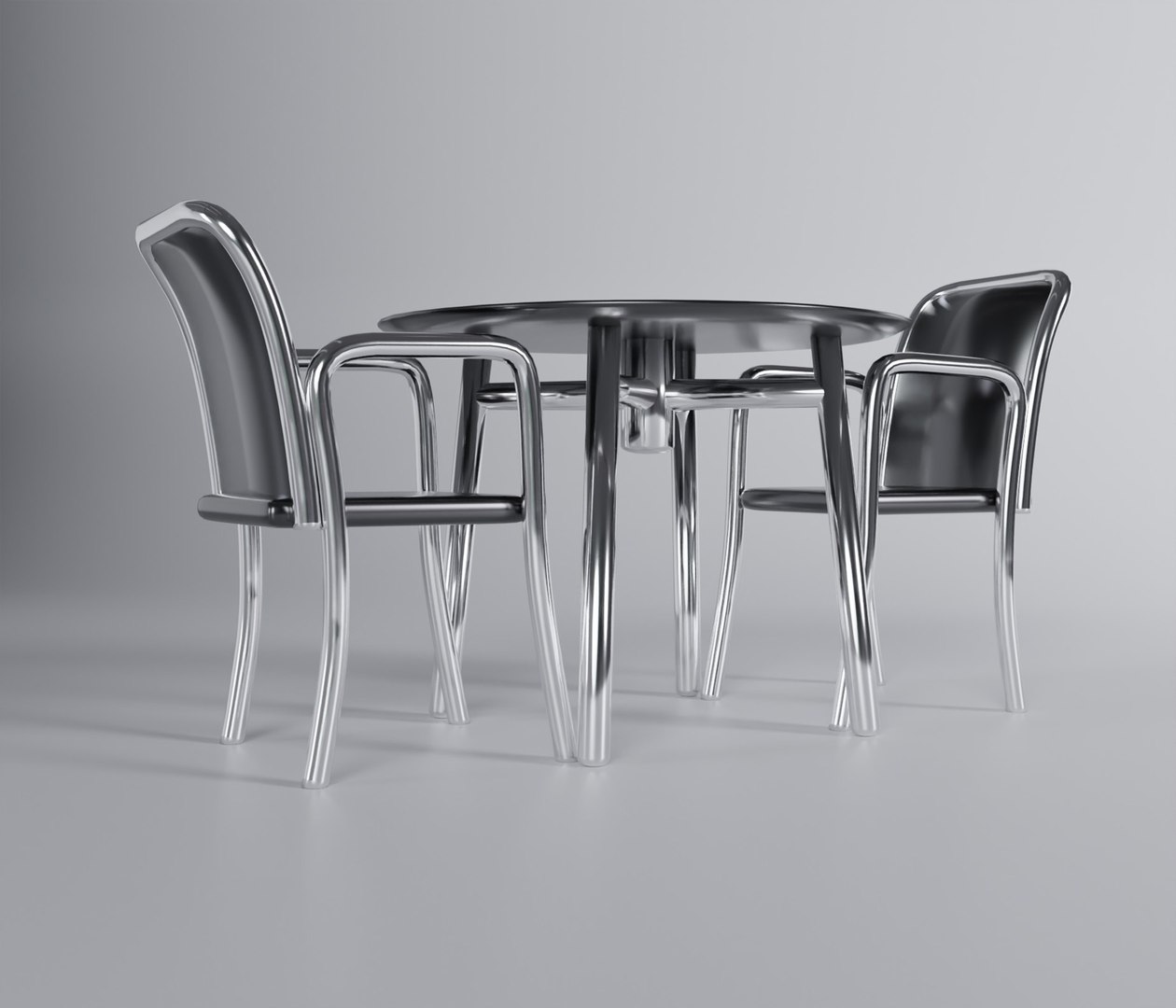 3D Metal Table Set Model - TurboSquid 2097286