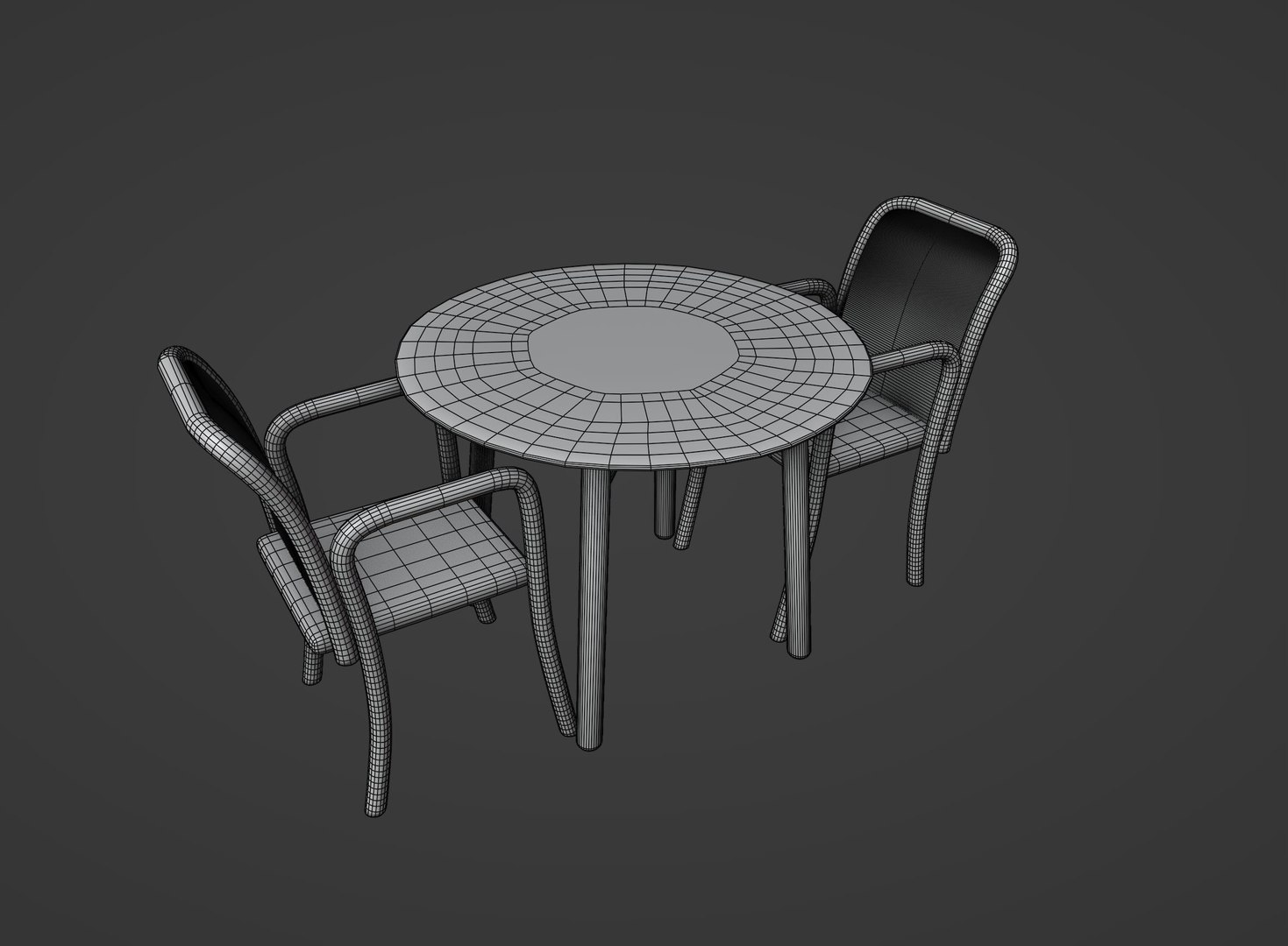 3D Metal Table Set Model - TurboSquid 2097286
