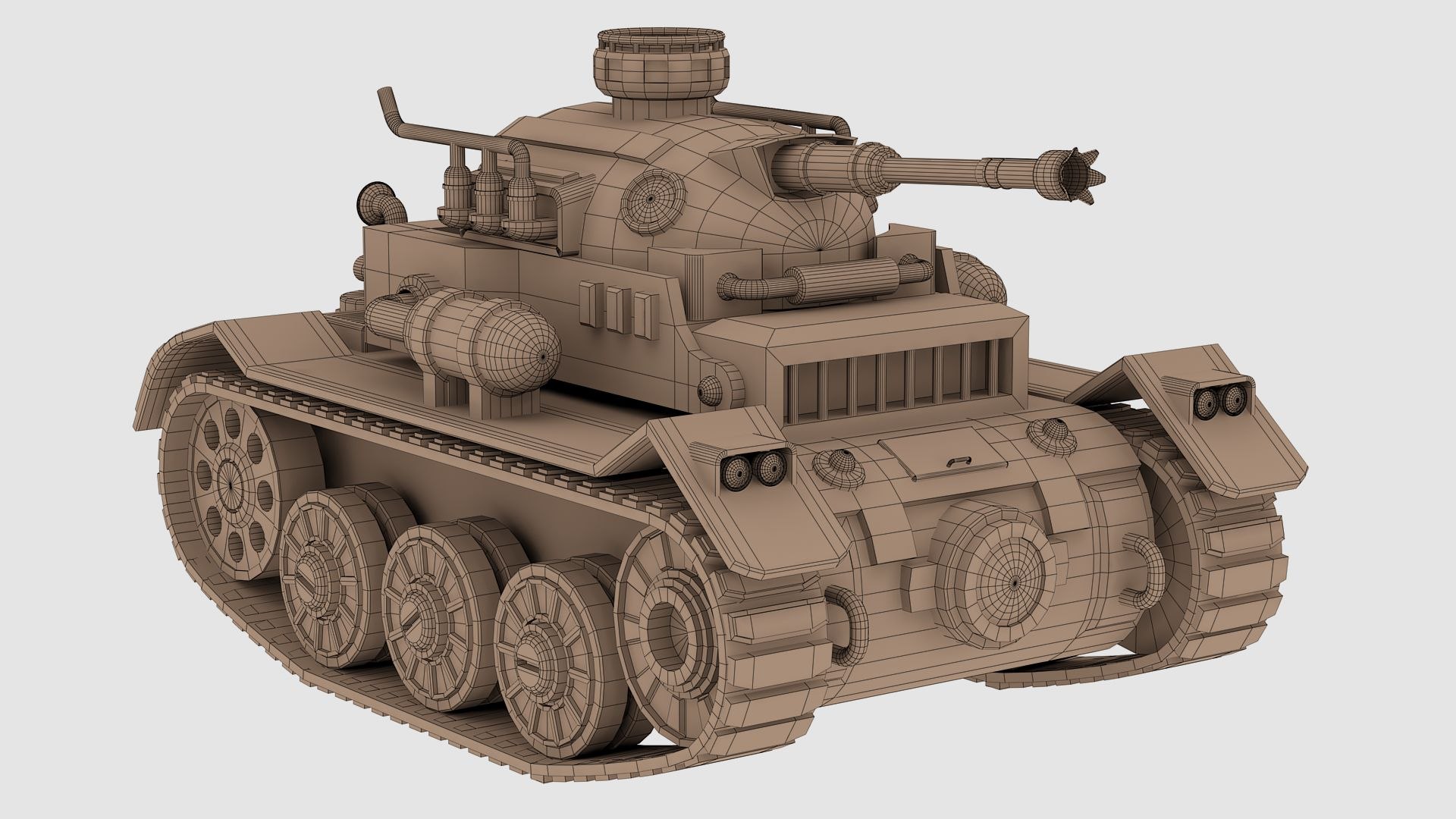 Cartoon Steampunk Tank 3D Model - TurboSquid 2452703