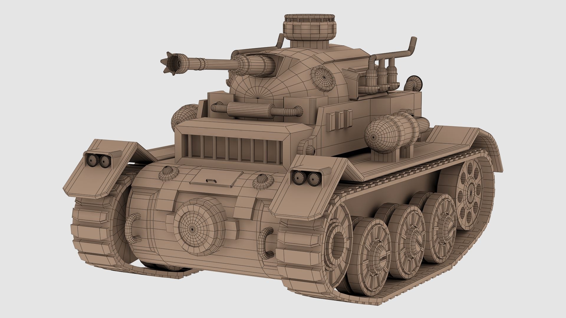 Cartoon Steampunk Tank 3D Model - TurboSquid 2452703