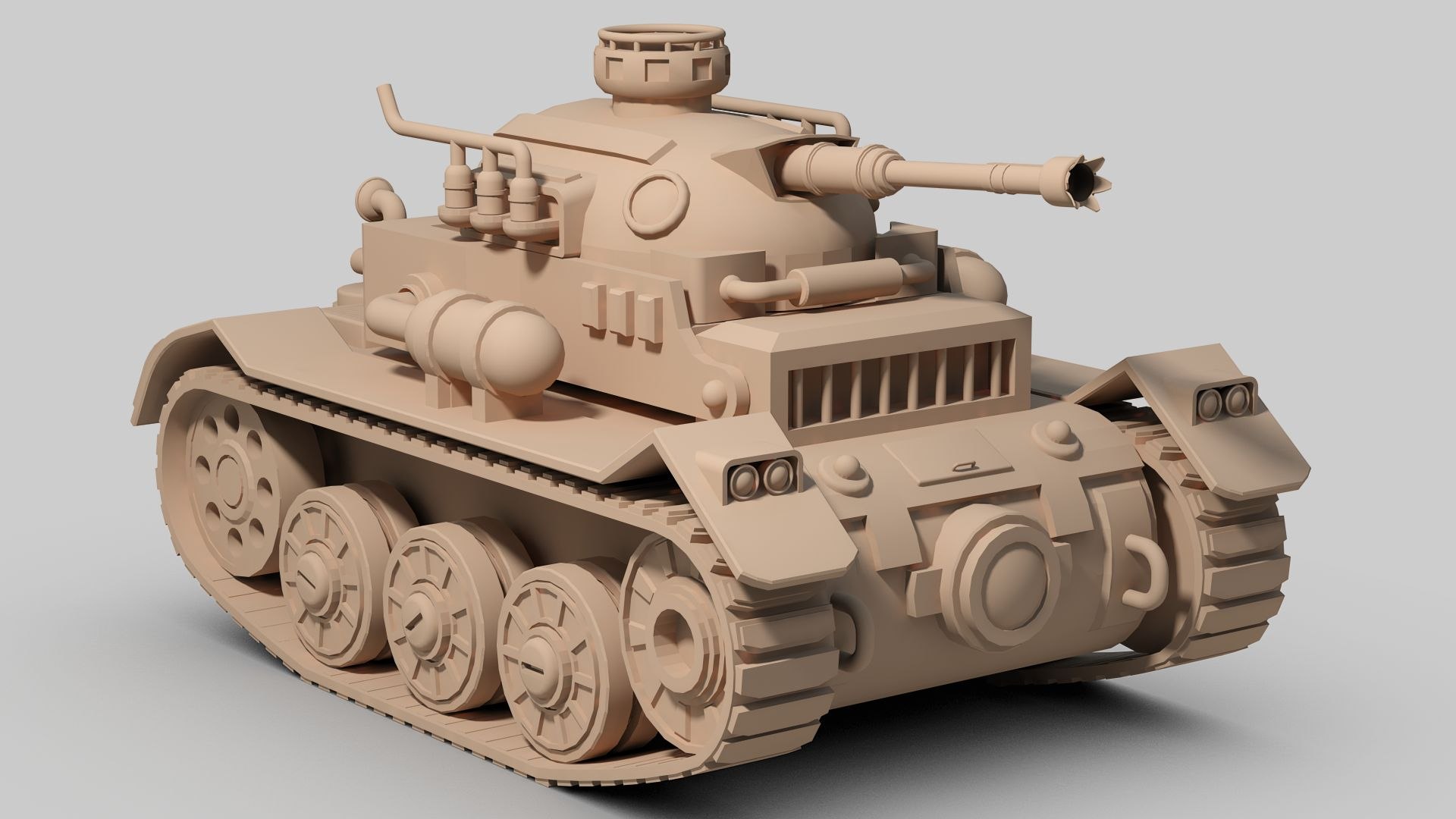 Cartoon Steampunk Tank 3D Model - TurboSquid 2452703