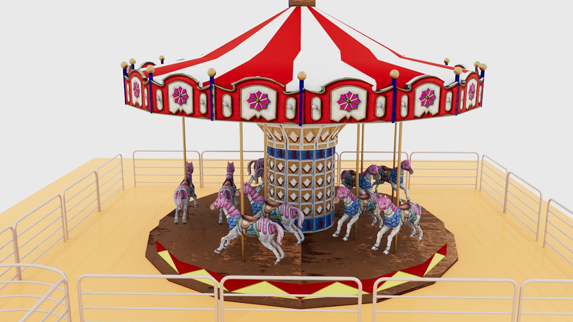 Carousel 3D Model - TurboSquid 1864836