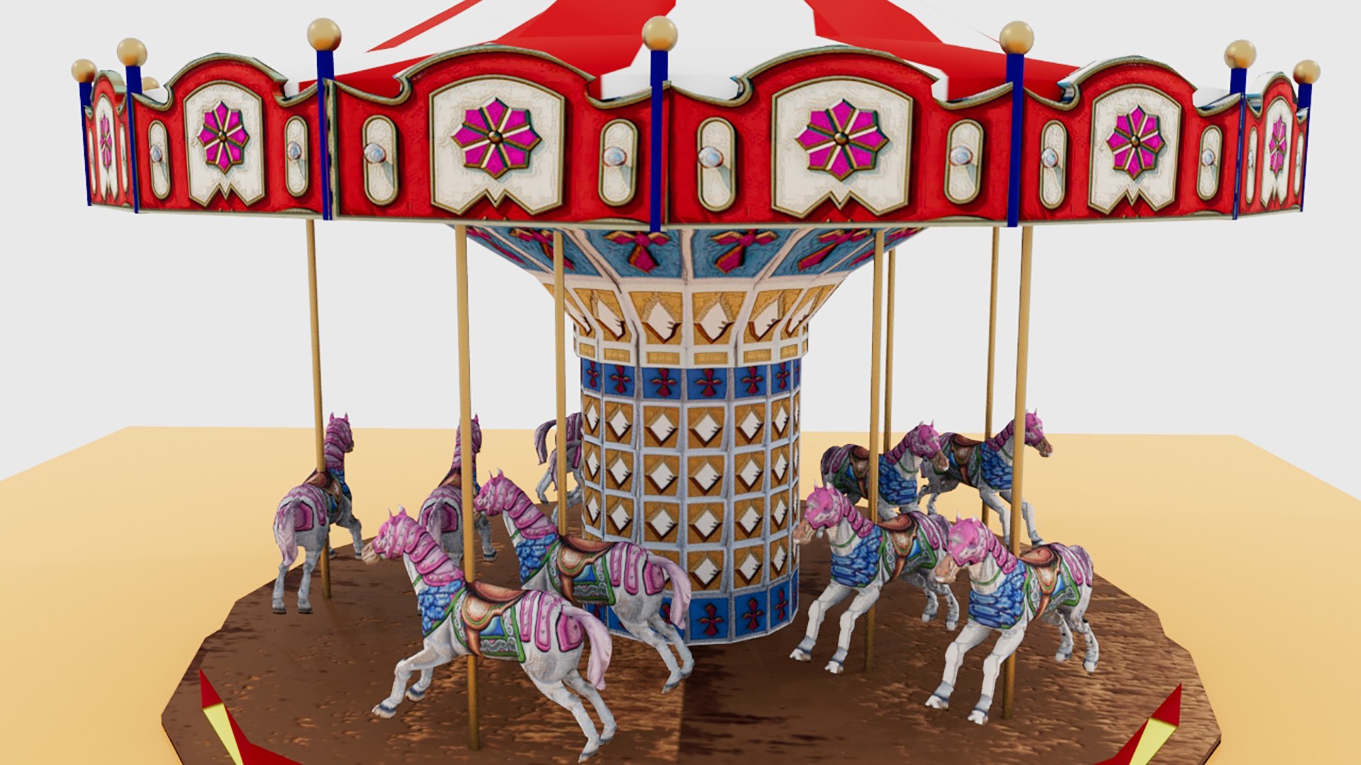 Carousel 3D Model - TurboSquid 1864836